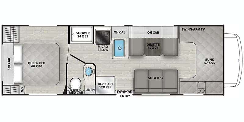rv floor plans with bathroom