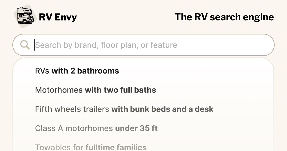 Find your dream RV - RV Envy